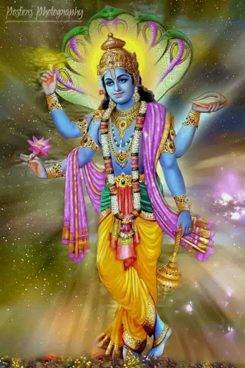 Hindu Gods and Cosmos - Vishnu 04 - PostersPhotography